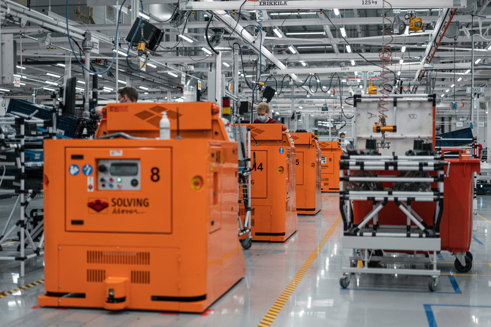 AGCO Power's diesel engine production line built on two Solving AGV ...
